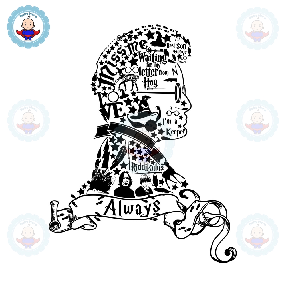 Waiting For My Letter From Hogwarts Harry Potter Head SVG Cu | Inspire ...