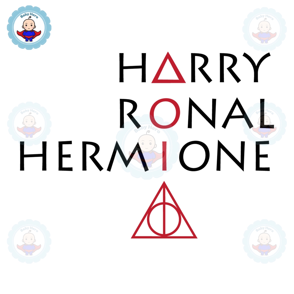 Harry Ronal Hermione Deathly Hallows Symbol SVG | Inspire Uplift