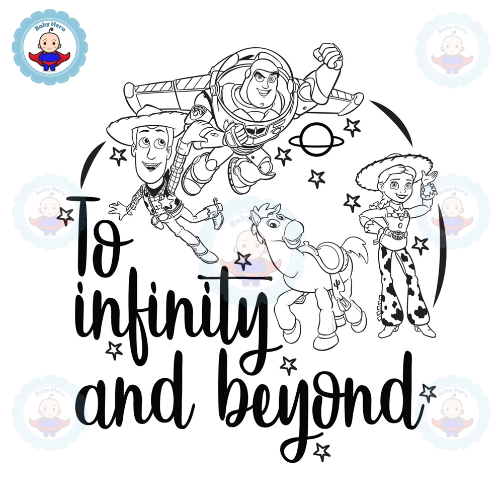 To Infinity And Beyond Coloring Toy Story Friends Silhouette | Inspire ...