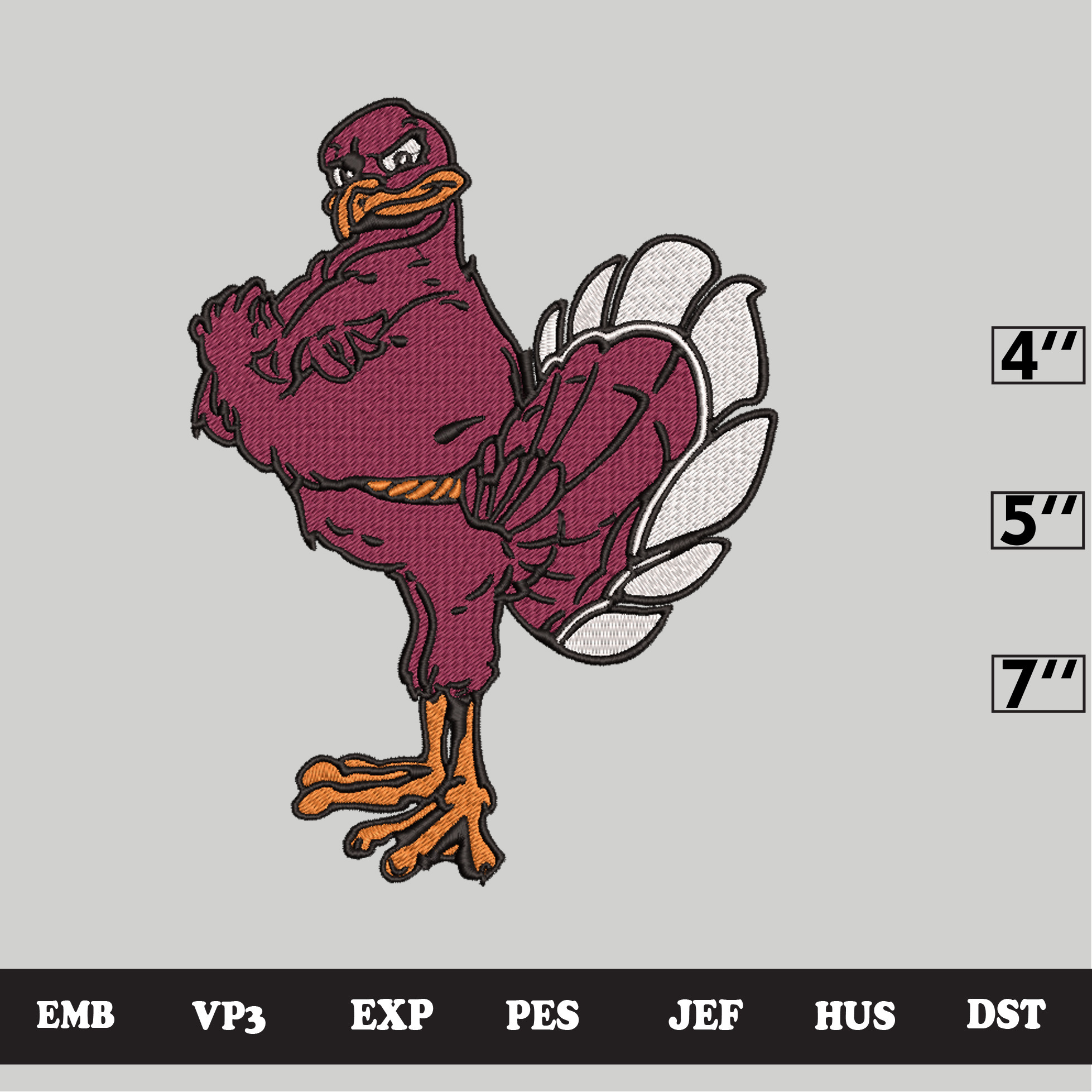 Virginia Tech Embroidery Designs, Machine Embroidery Design, | Inspire ...