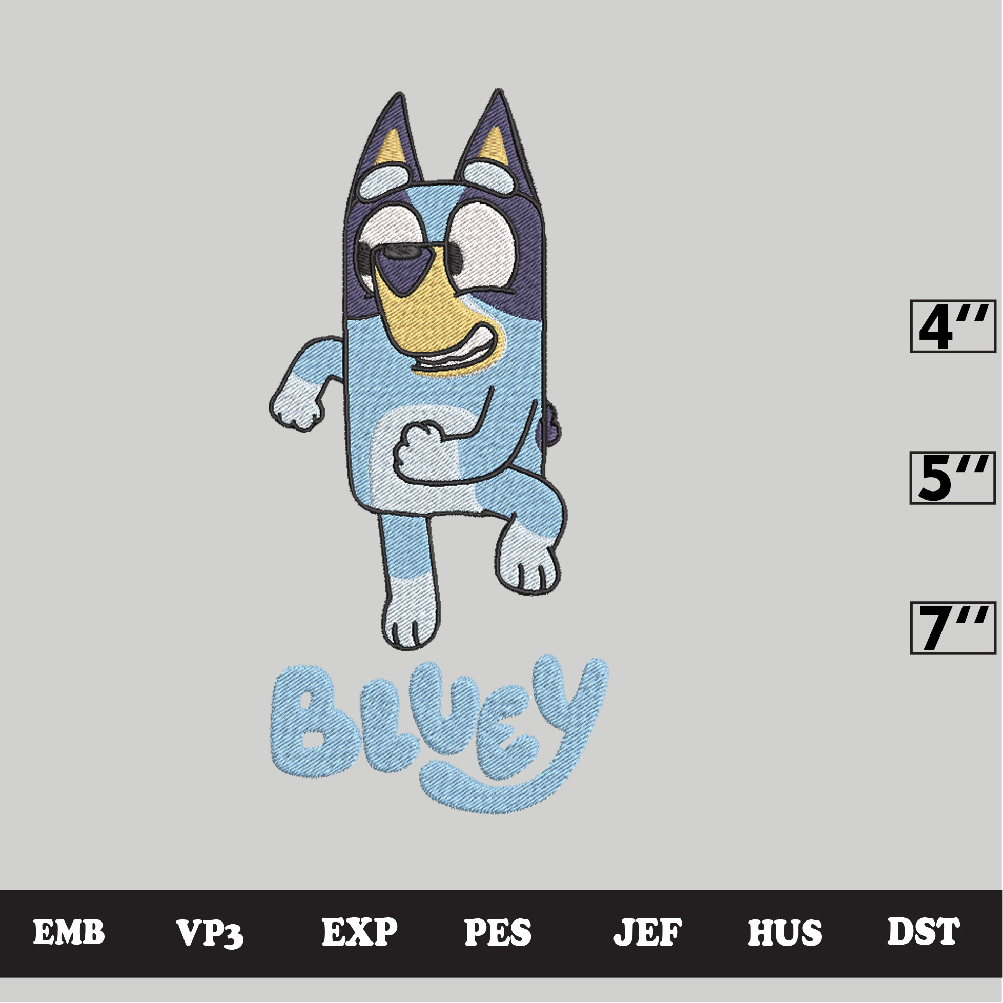 Bluey Embroidery Designs, Cartoon Logo Embroidery Files, Mac - Inspire ...