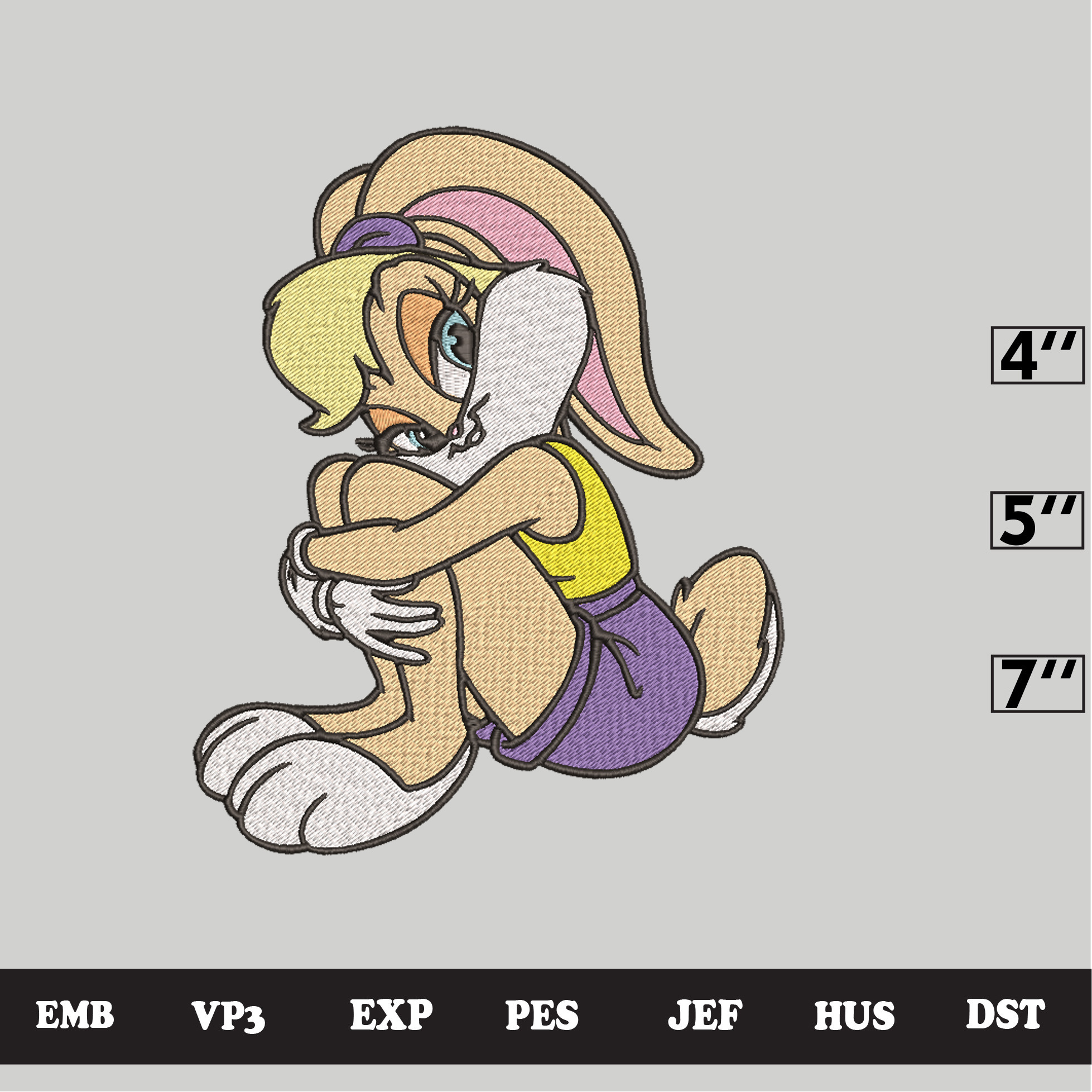 Lola Bunny Embroidery Designs, Cartoon Logo Embroidery Files - Inspire ...