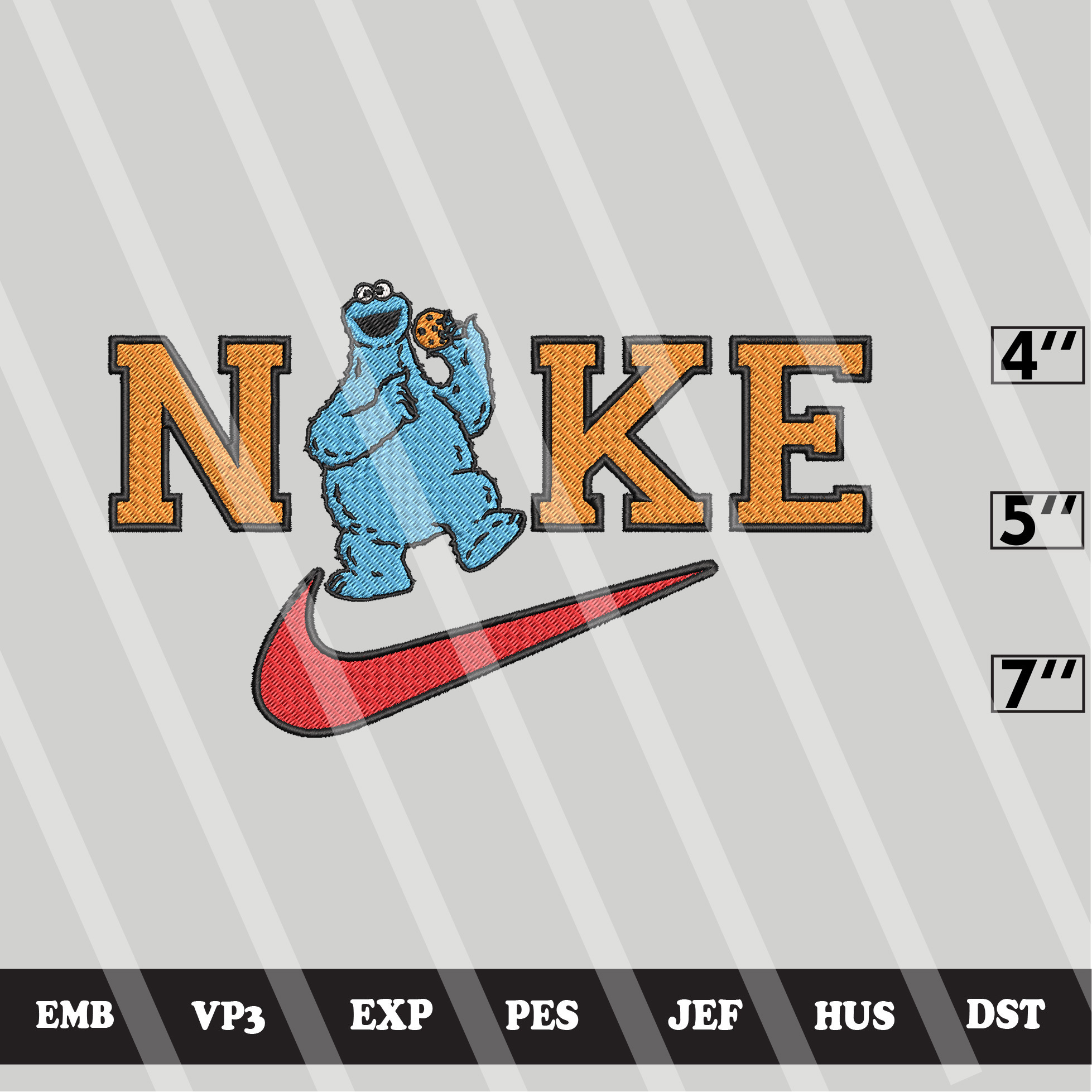 Ni.ke Cookie Monster Embroidery Designs, Monster Machine Emb | Inspire ...