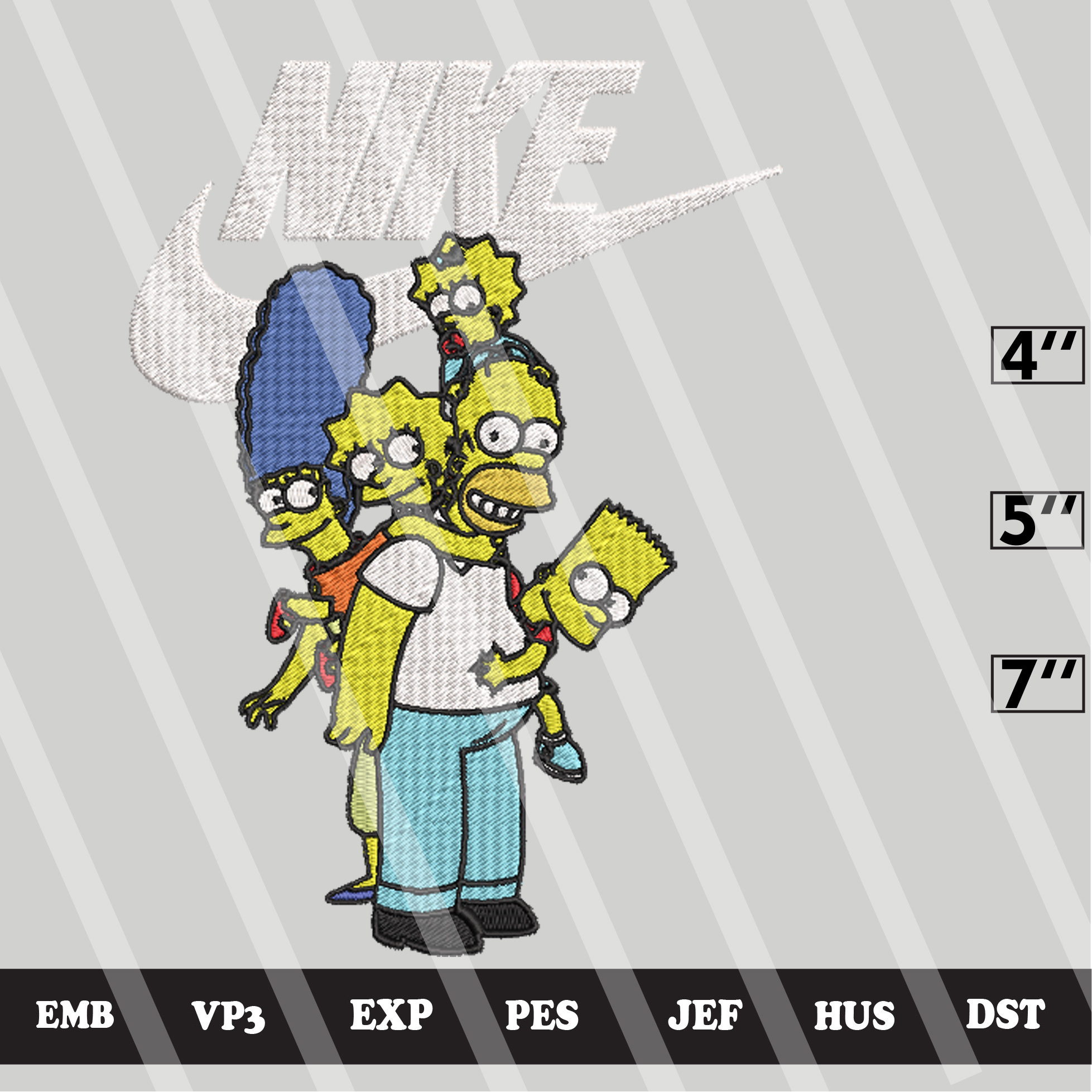 Simpsons Swoosh Ni.ke Embroidery Design files, The Simpsons - Inspire ...