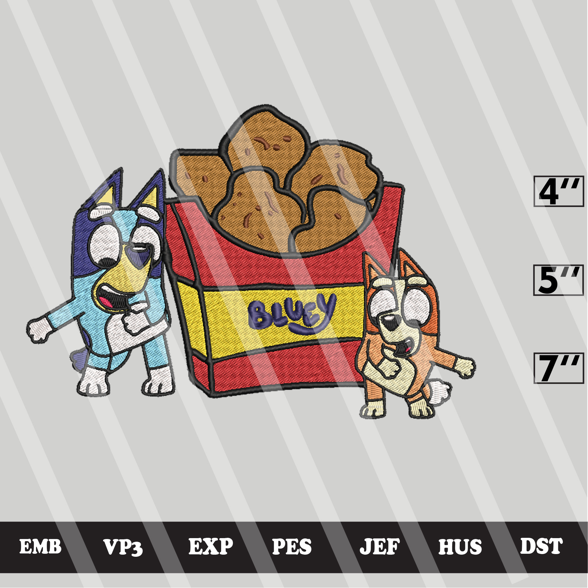 Nik.e Bluey And Bingo With Chicken Nuggets Box, Bluey And Bi | Inspire ...