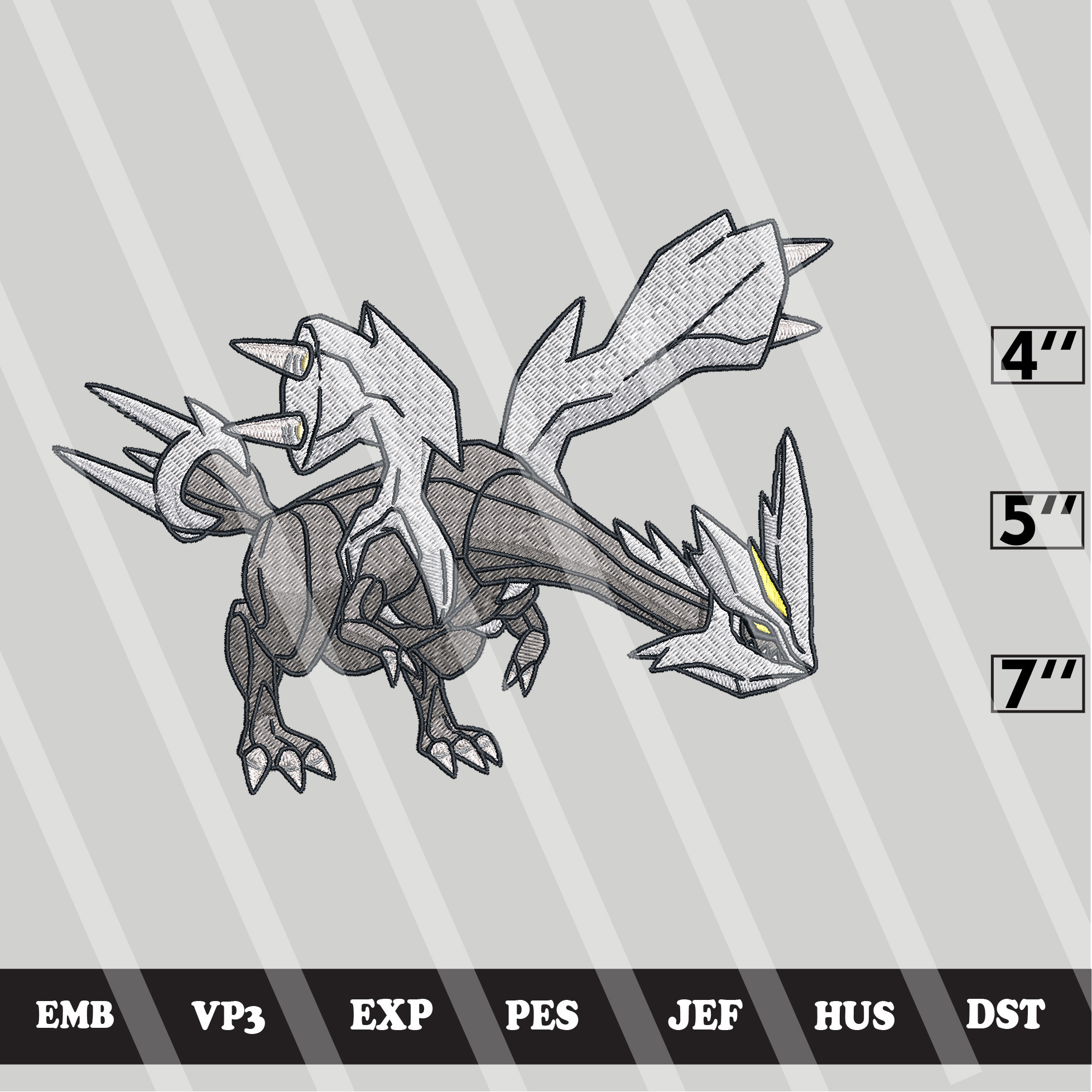 Pokemon Kyurem Embroidery Machine Design, Pokemon Embroidery | Inspire ...