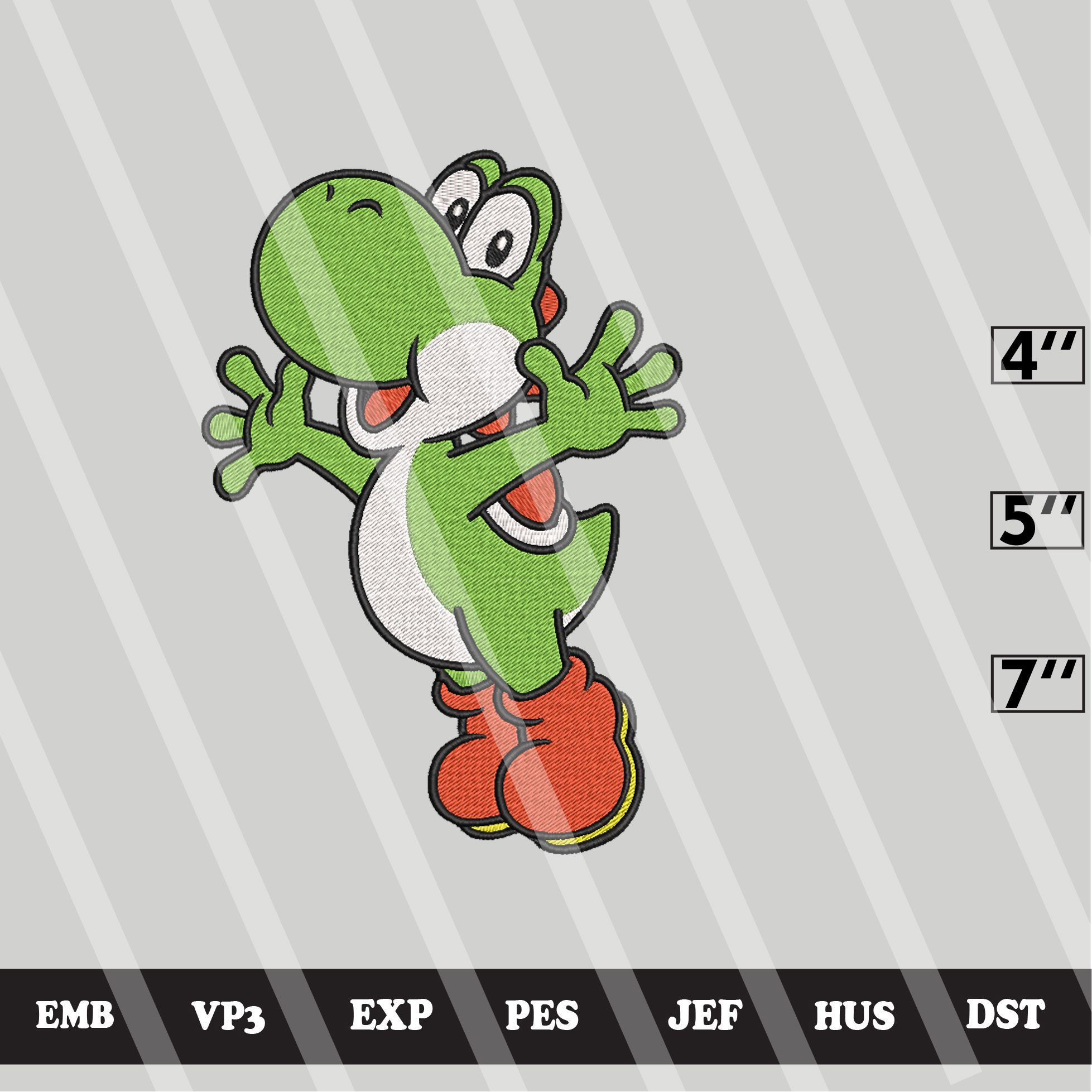 Yoshi Embroidery Design files, Super Mario Machine Embroider | Inspire ...