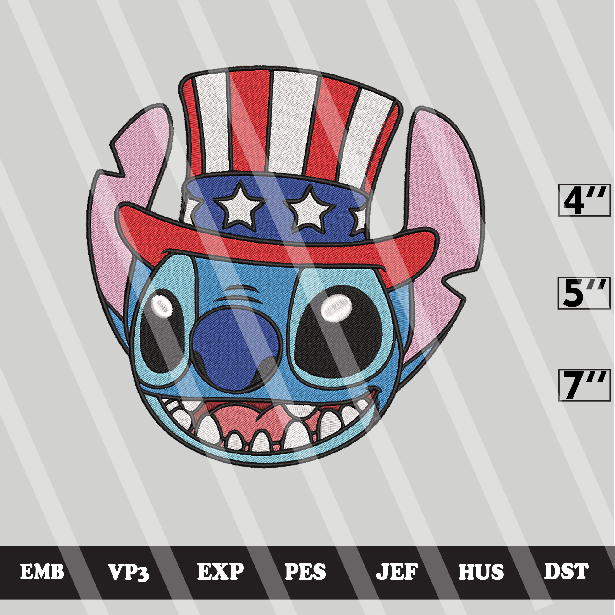 American Flag Stitch Embroidery Designs, Patriotic Day Machi | Inspire ...