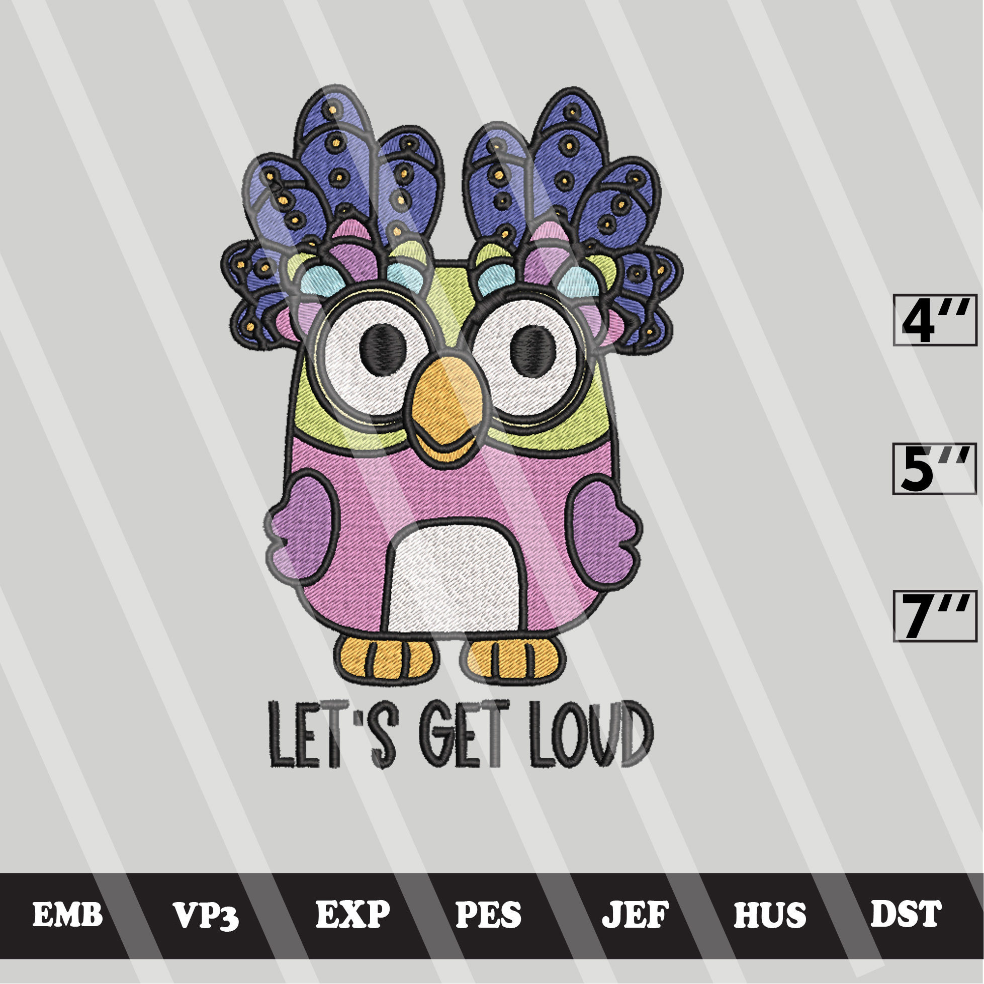 Chattermax In Color Embroidery, Chattermax Bluey Embroidery | Inspire ...