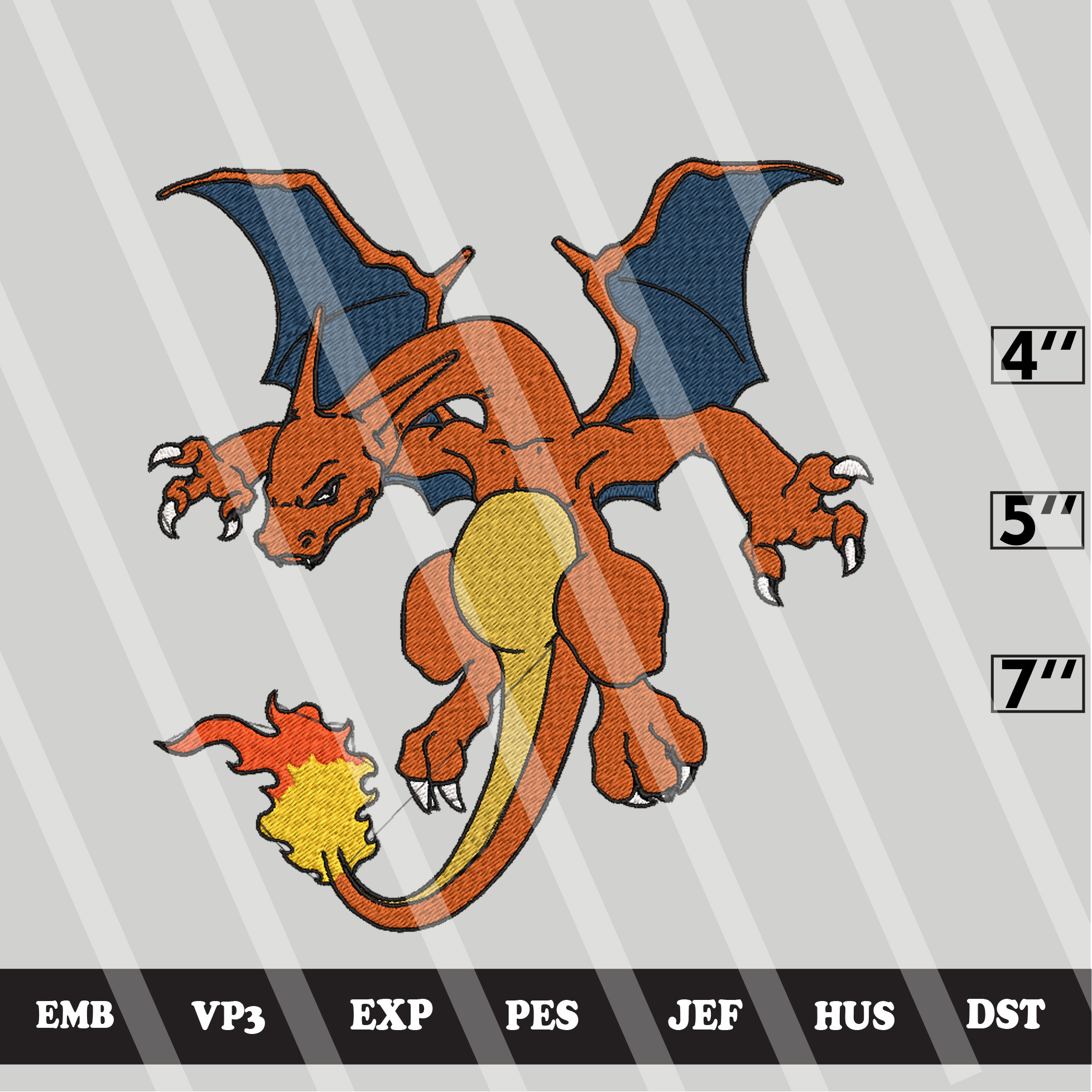 Pokemon Charizard Embroidery Designs , Pokemon Machine Embro | Inspire ...