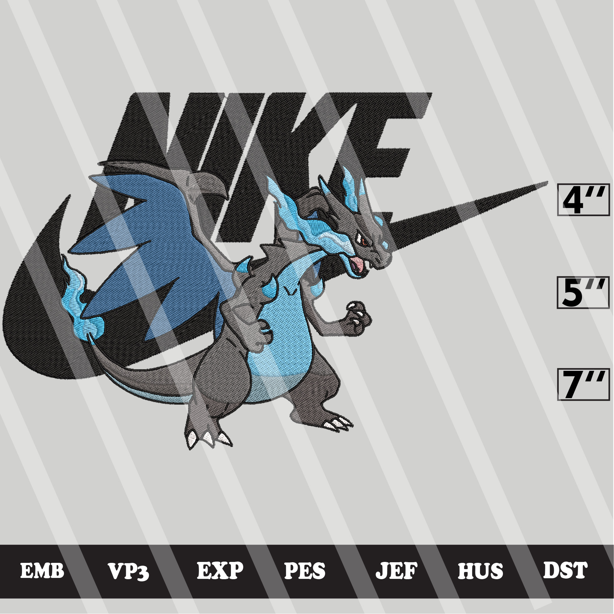 Nik.e Pokemon Charizard Embroidery Designs , Pokemon Machine - Inspire ...