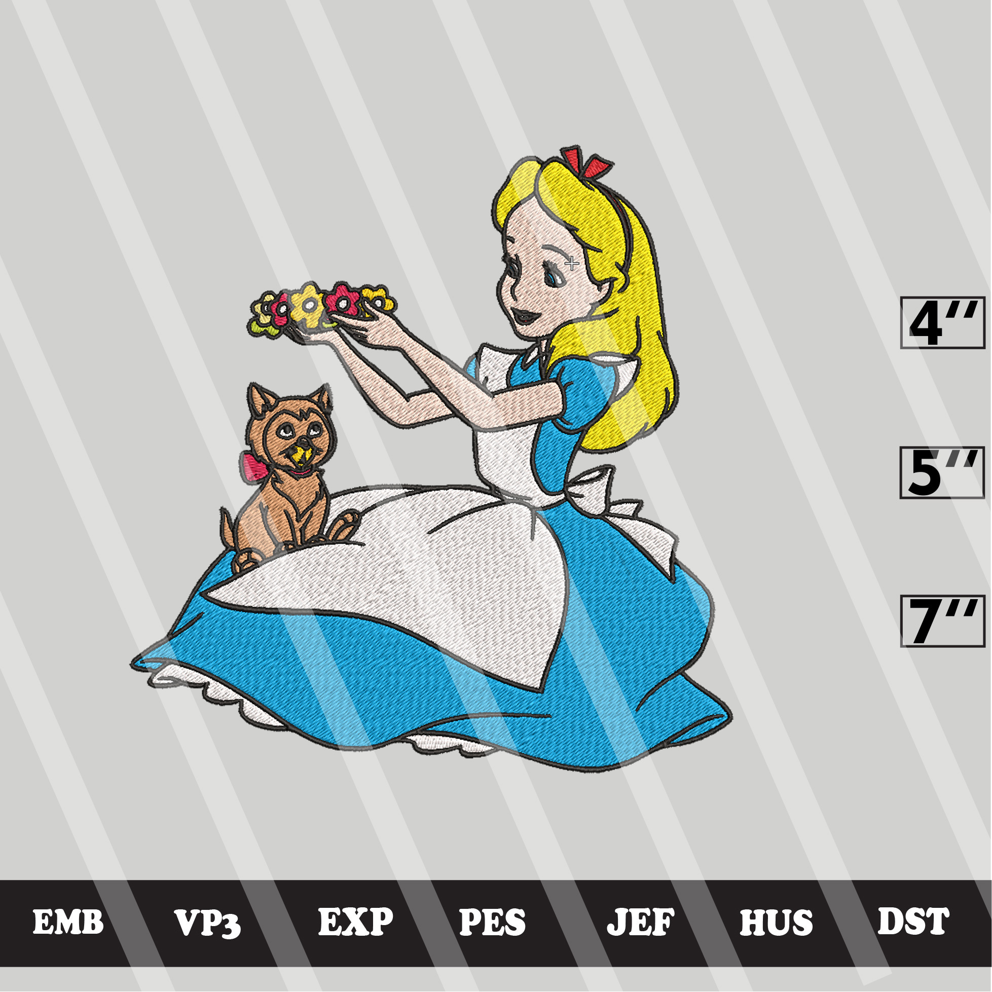 Alice In Wonderland Embroidery Design | Inspire Uplift