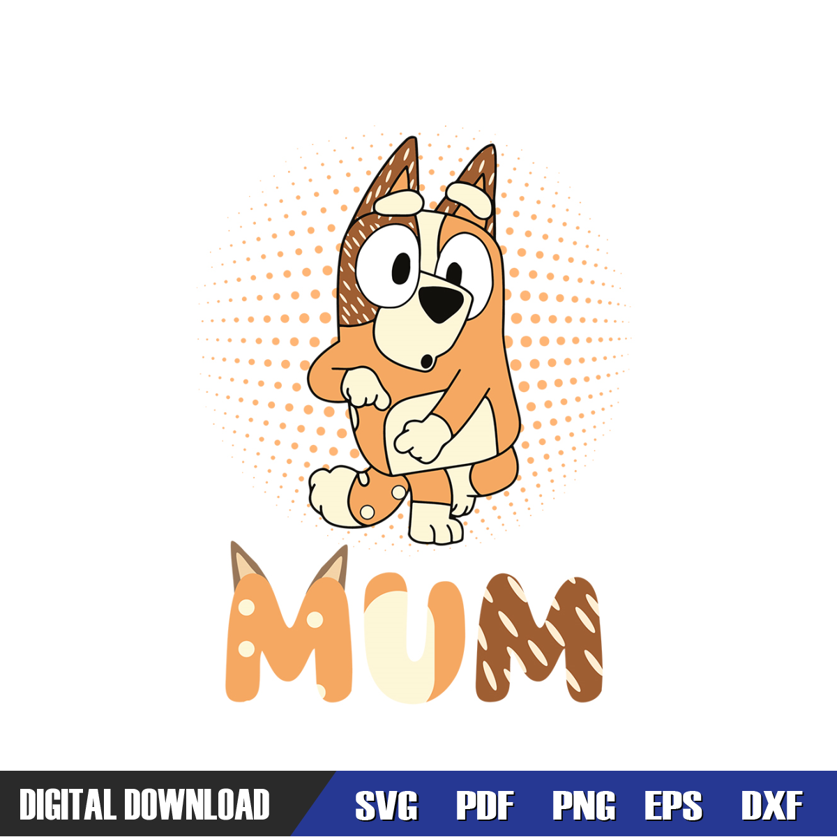 Disco Mum Bluey Chilli Heeler Family SVG, Svg Files, Birthda - Inspire ...