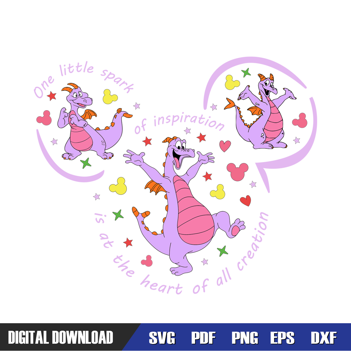 Figment One Little Spark Of Inspiration SVG, Disney SVG , Mi | Inspire ...