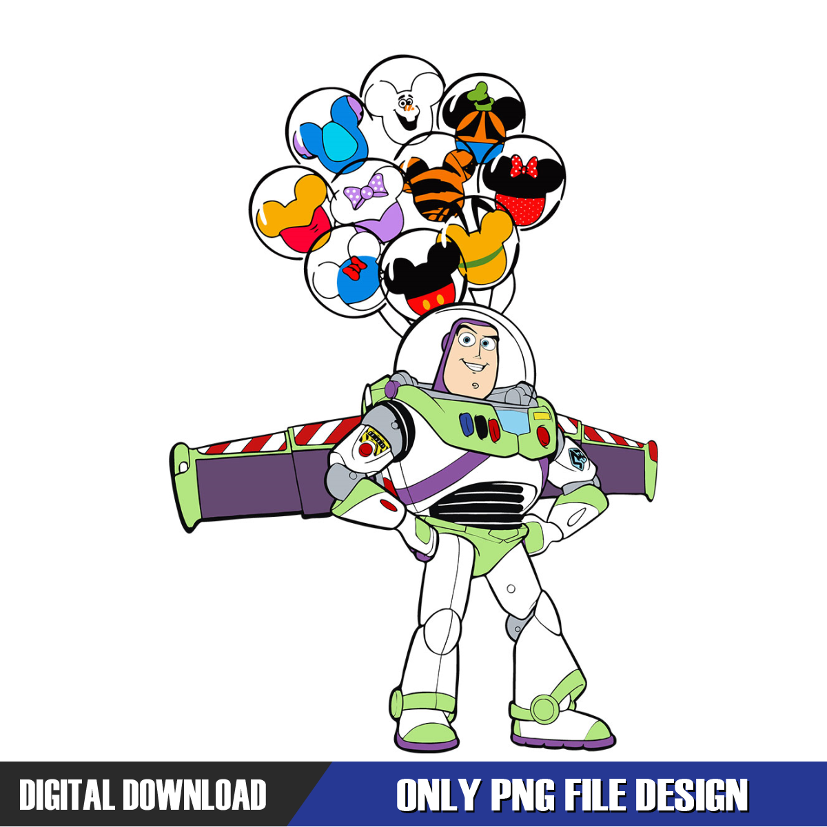 Disney Mickey Balloon Buzz Lightyear PNG, Disney PNG ,Family | Inspire ...