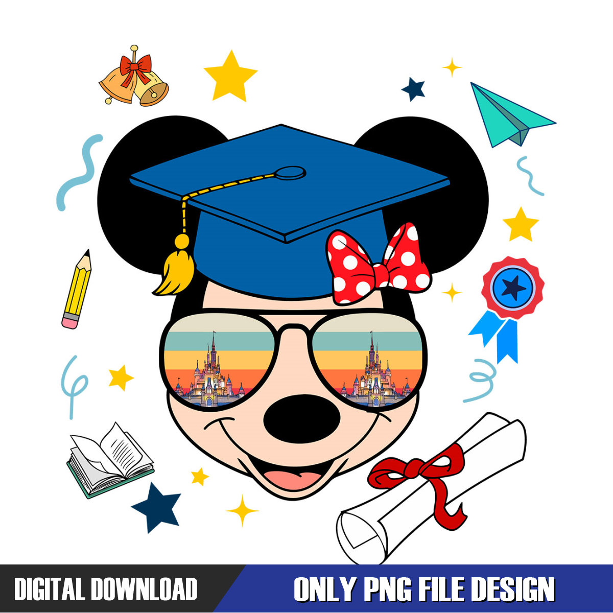 Disney Kingdom Minnie Mouse Graduation PNG, Disney PNG ,Fami | Inspire ...