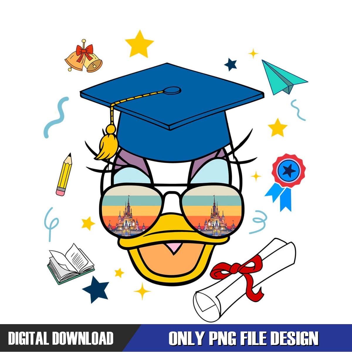 Disney Kingdom Daisy Duck Graduation PNG, Disney PNG ,Disney | Inspire ...