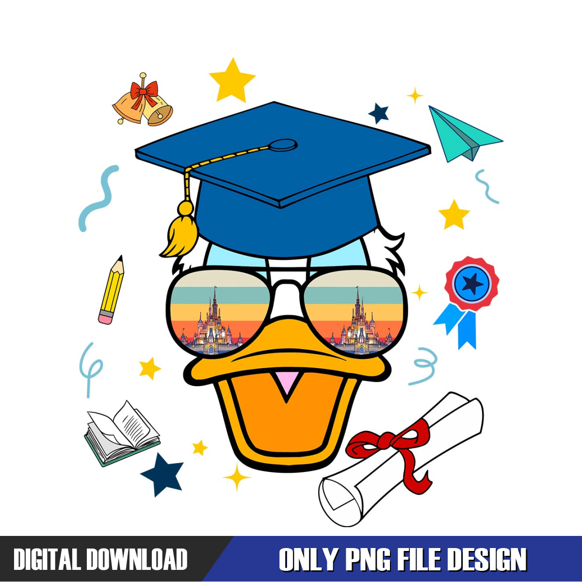 Disney Kingdom Donald Duck Graduation PNG, Disney PNG ,Disne | Inspire ...
