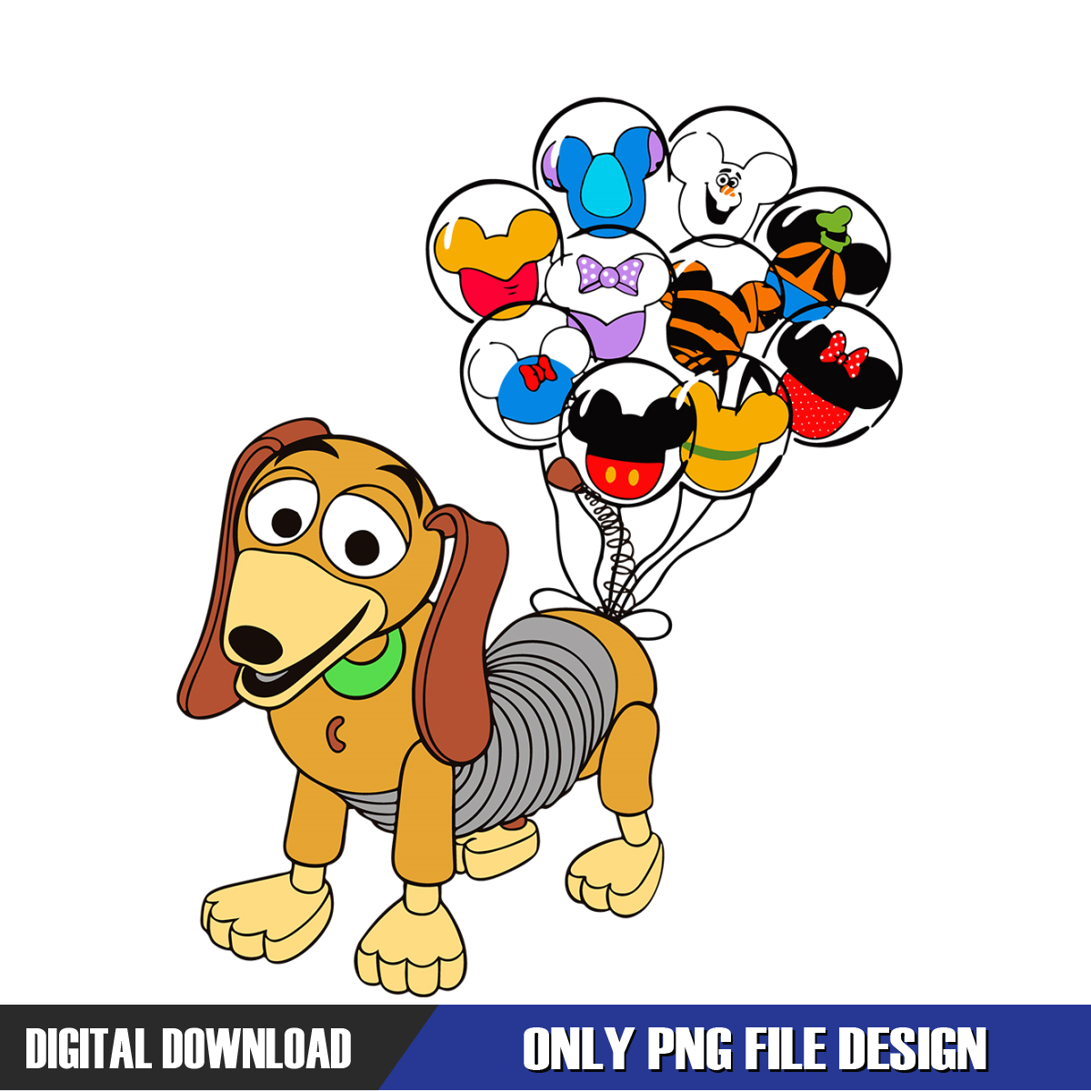 Mickey Mouse Friends Balloon Slinky Dog PNG, Disney PNG ,Dis | Inspire ...