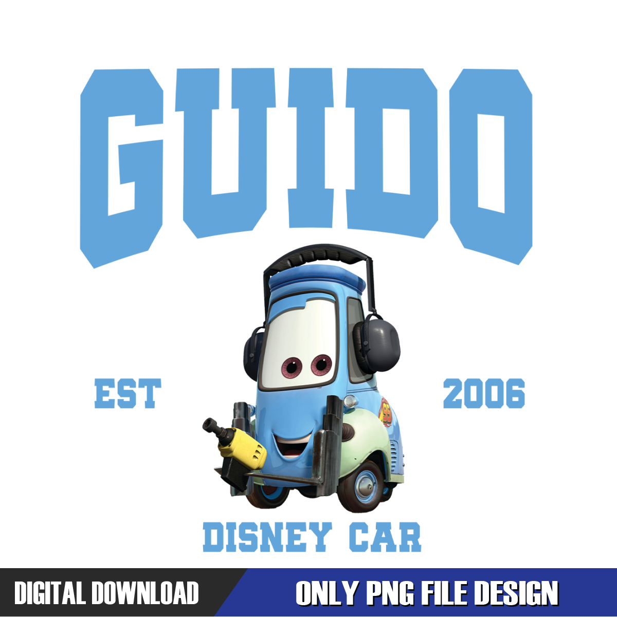 Disney Pixar Cars Guido Est 2006 PNG, Disney PNG ,Disney Mic | Inspire ...