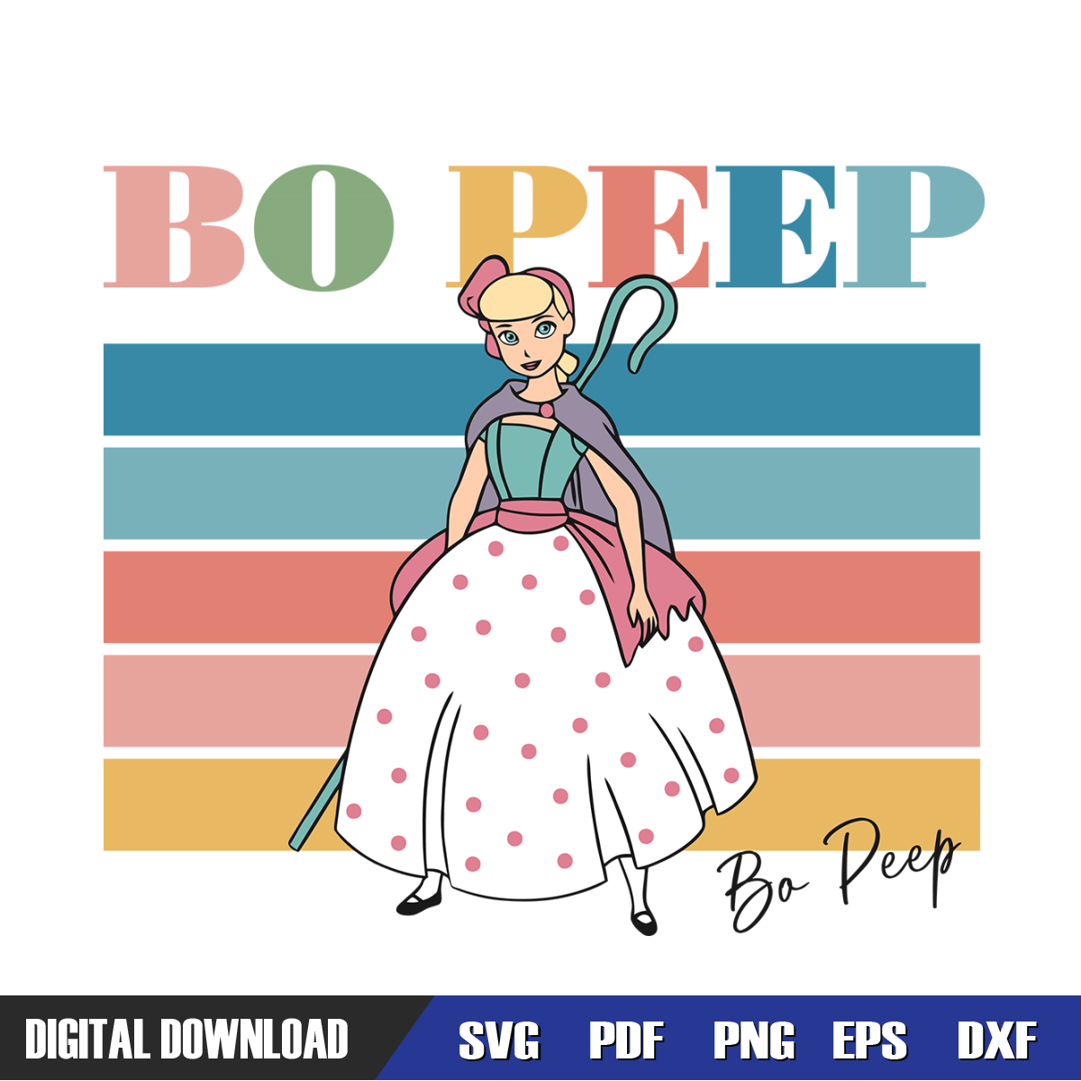 Retro Bo Beep Disney Toy Story Svg, Disney Svg ,Disney Micke | Inspire ...