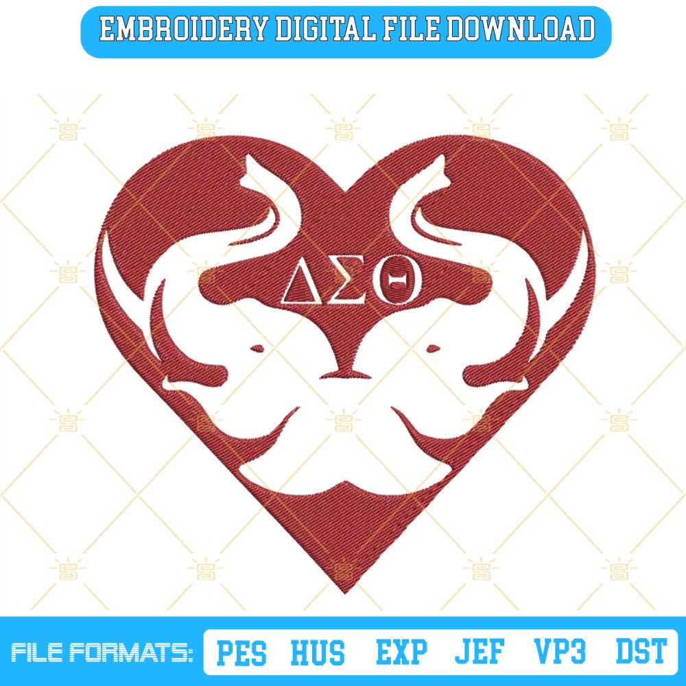 Elephant Heart Delta Sigma Theta Embroidery Design File Down - Inspire ...