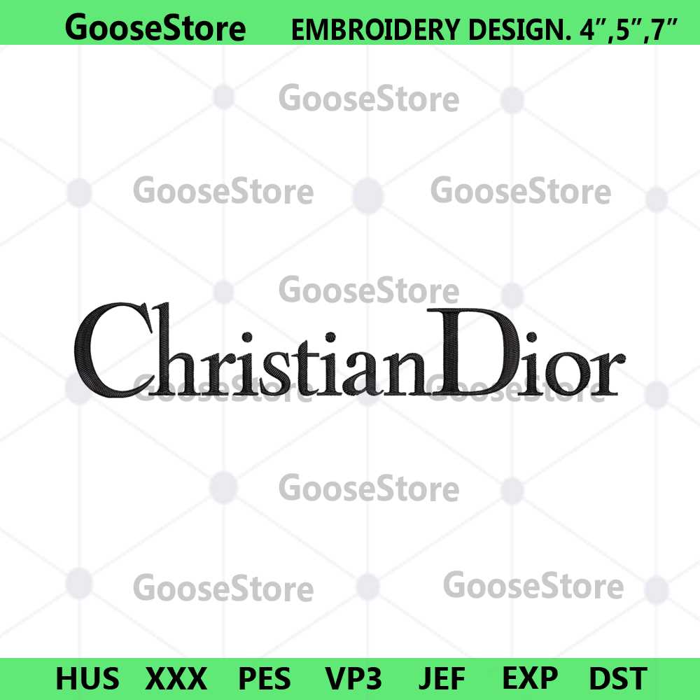 Christian Dior Wordmark Logo Embroidery Design Download - Inspire Uplift