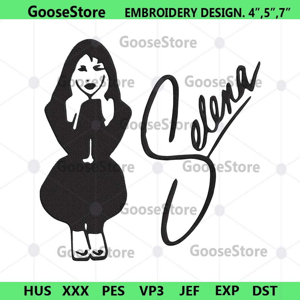 Selena Quintanilla Sign Embroidery Instant Download | Inspire Uplift