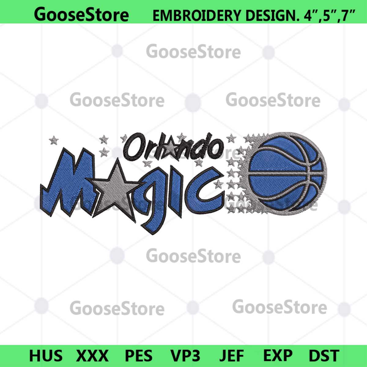 NBA Orlando Symbol Machine Embroidery File Downloads, Orland | Inspire ...