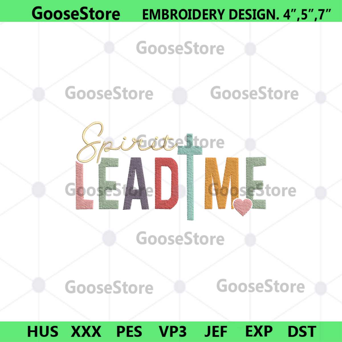 Spirit Lead Me Embroidery Design Files, Christian Embroidery | Inspire ...