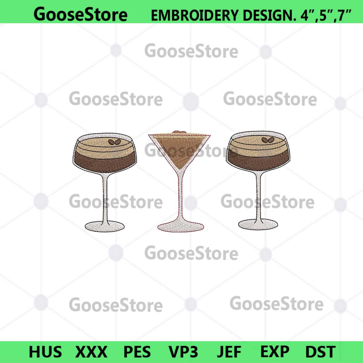 Espresso Martini Embroidery Download Design, Soft Drink Embr | Inspire ...