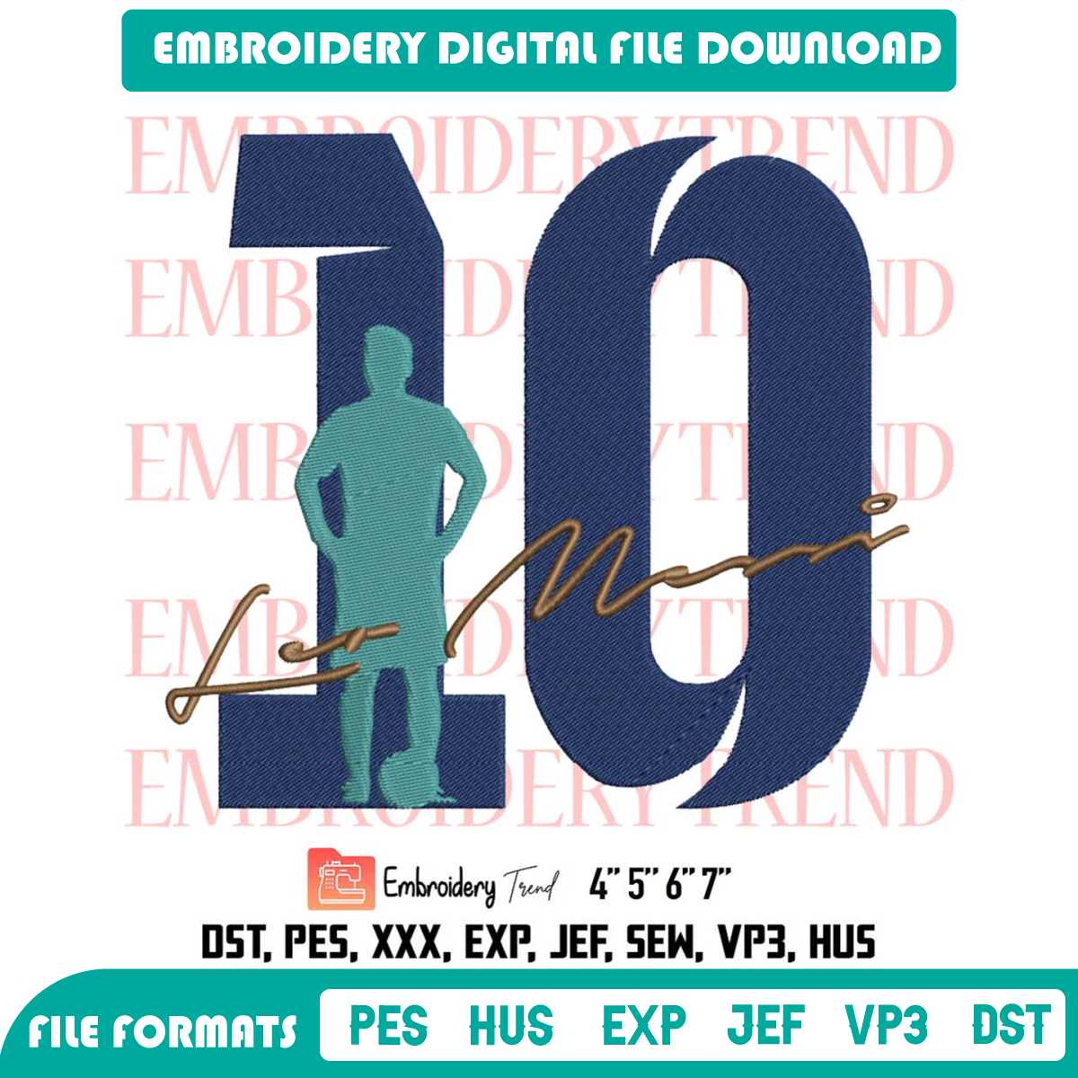 Lionel Messi Signature M10 Embroidery, Messi Fifa World Cup | Inspire ...