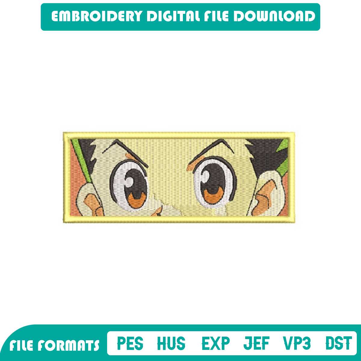 Gon Eyes Embroidery Design Anime Hunter X Hunter File | Inspire Uplift