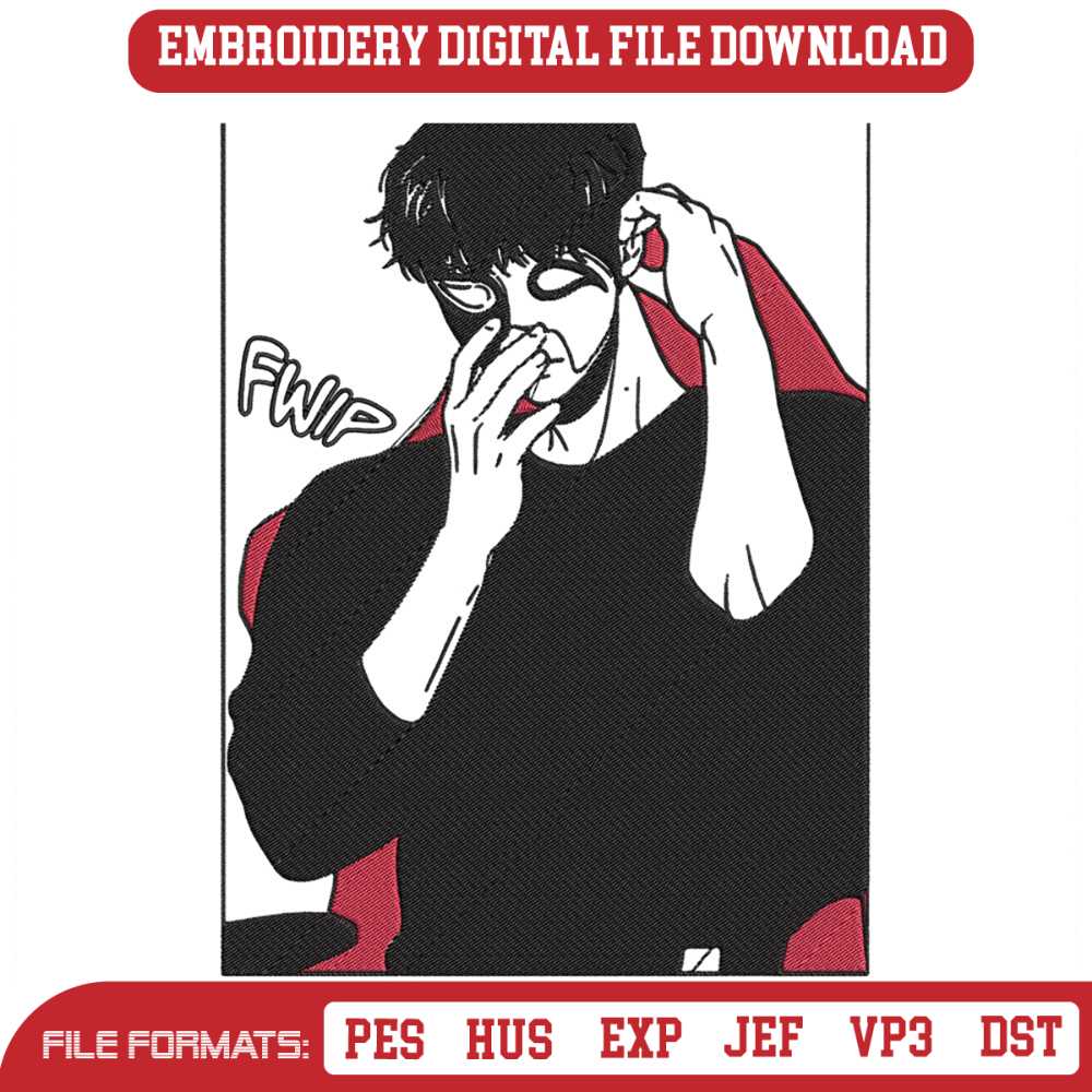 Ahn Jiwon BJ Alex Mask Embroidery Designs File, Yaoi Machine | Inspire ...