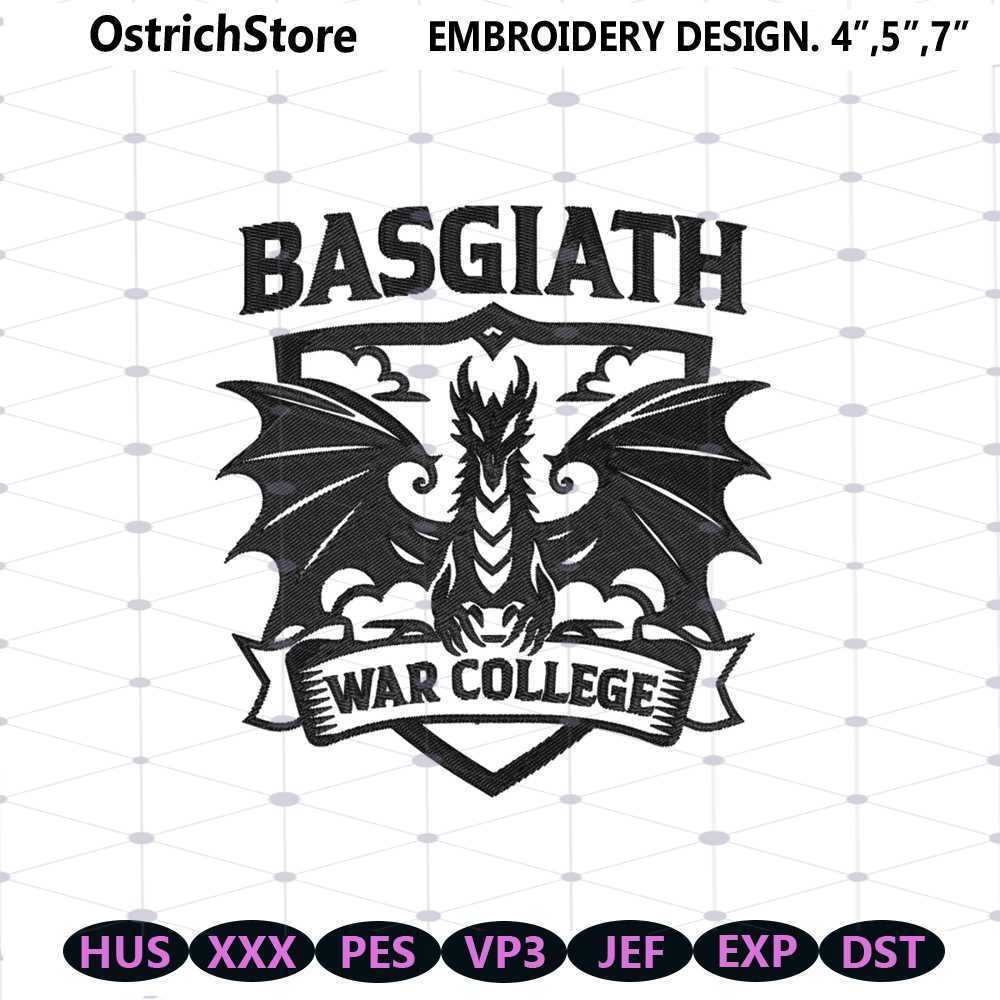 Fourth Wing Inspired Machine Embroidery Design File 5x7 &, 7 | Inspire ...