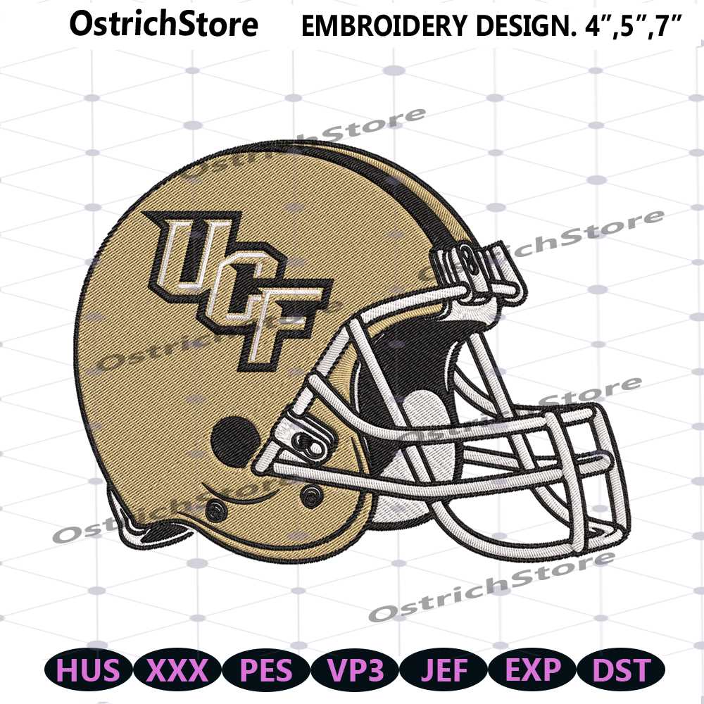 UCF Knights Helmet Embroidery Instant Download. | Inspire Uplift