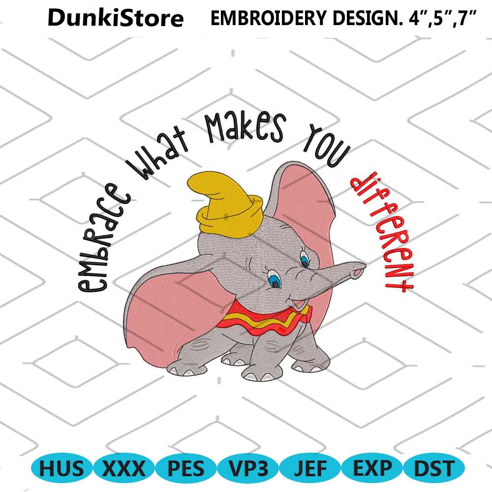Dumbo Machine Embroidery Design 1 - Inspire Uplift