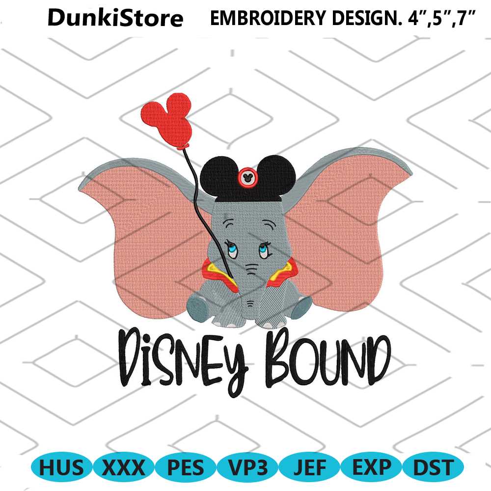Dumbo Ready for the Park Machine Embroidery Design - Inspire Uplift