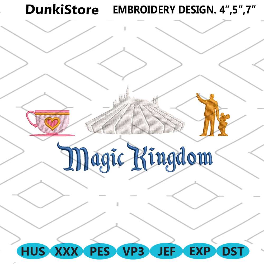 Magic Kingdom Inspired Machine Embroidery Design - Inspire Uplift
