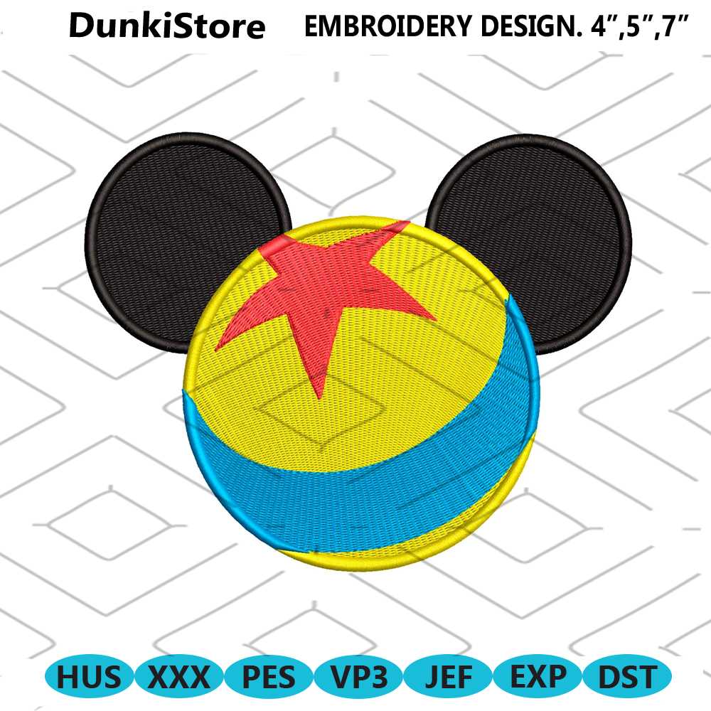 Pixar inspired Machine Embroidery Design The Famous Pixar Ba - Inspire ...