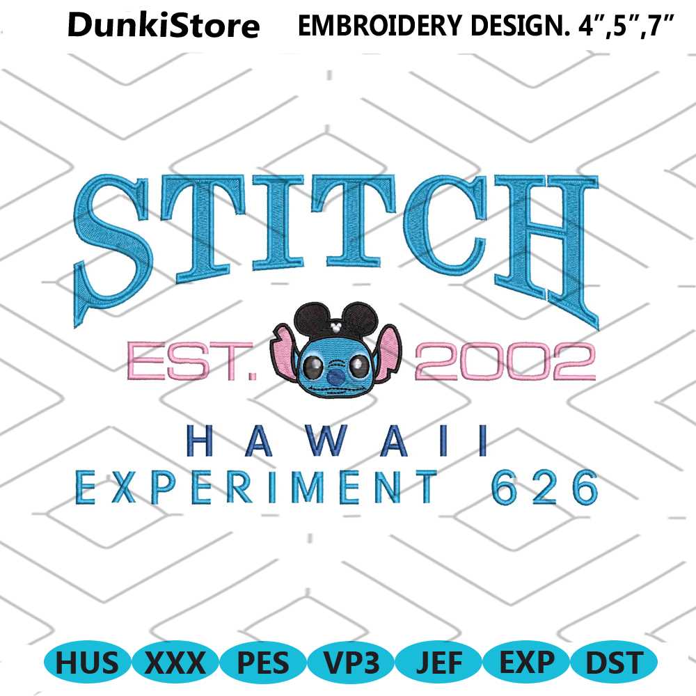 Stitch from Lilo and Stitch Machine Embroidery Design - Inspire Uplift