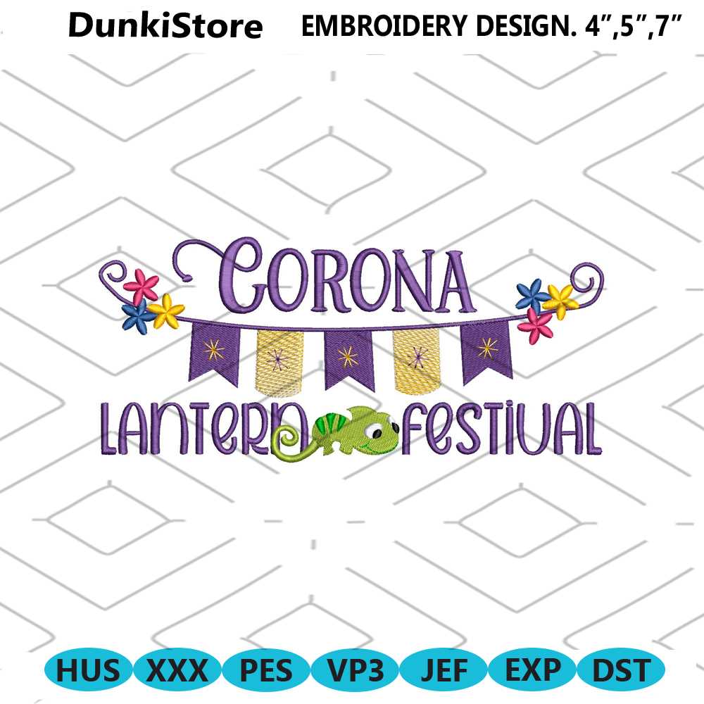 Tangled Inspired Machine Embroidery Design Corona Lantern Fe | Inspire ...