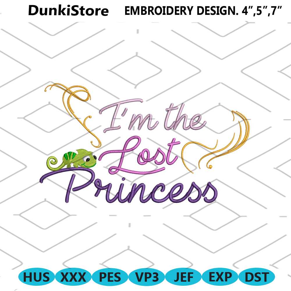 Tangled Inspired Machine Embroidery Design Im the lost princ | Inspire ...