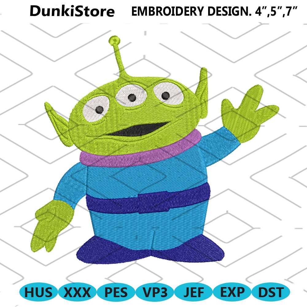Toy Story Alien Machine Embroidery Design | Inspire Uplift