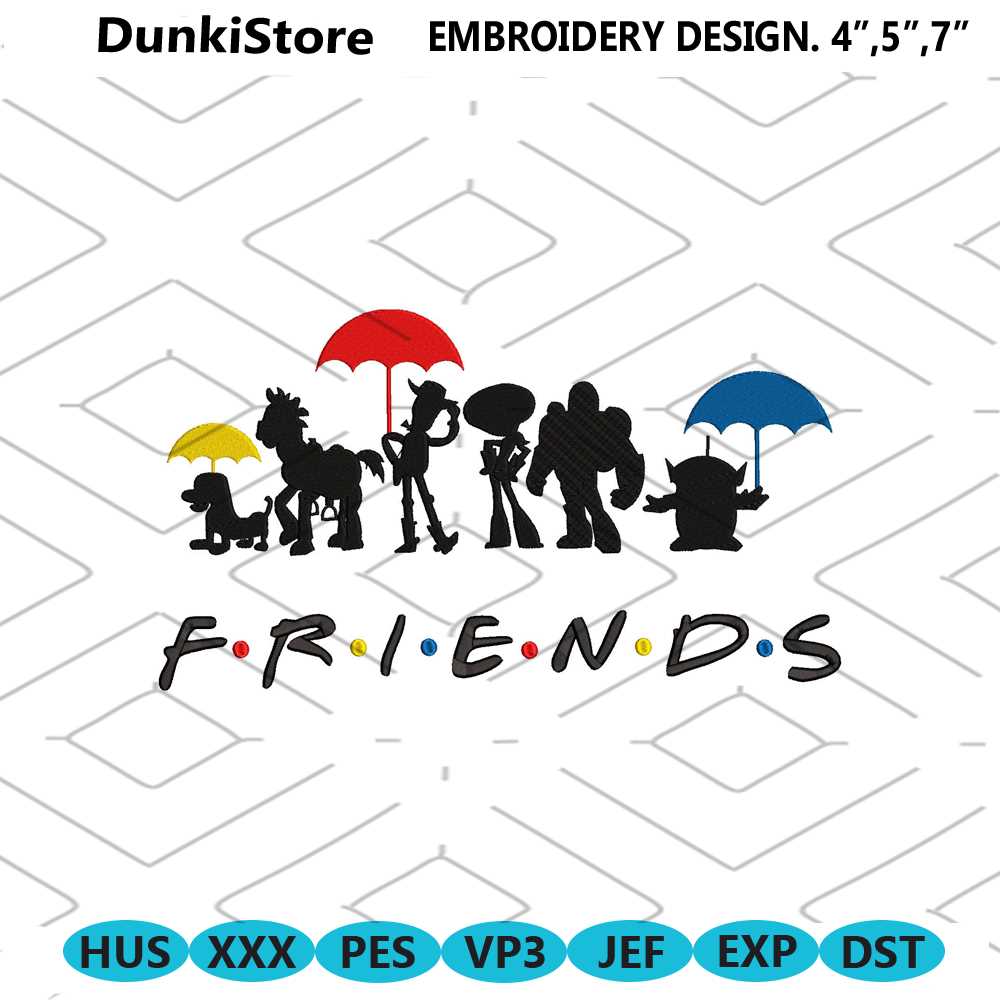 Toy Story Friends TV Mashup Machine Embroidery Design | Inspire Uplift
