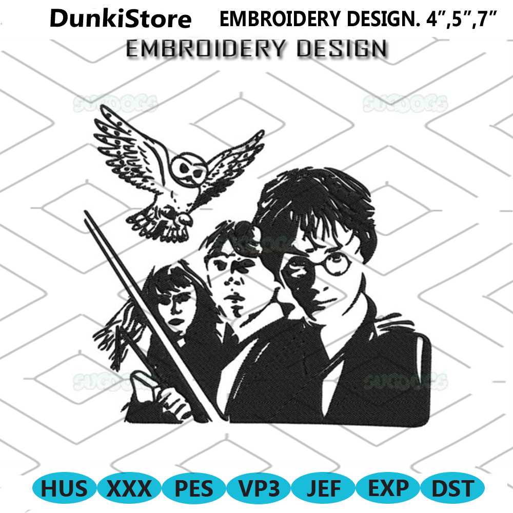 Harry Potter Family Witch Embroidery Design File, Harry Pott | Inspire ...