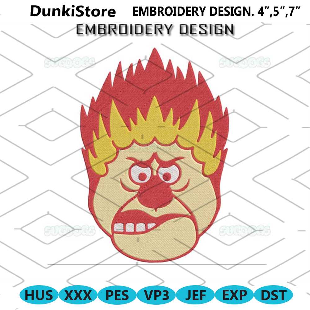 Heat Miser Embroidery Design File, Heat Miser Face Embroider - Inspire ...