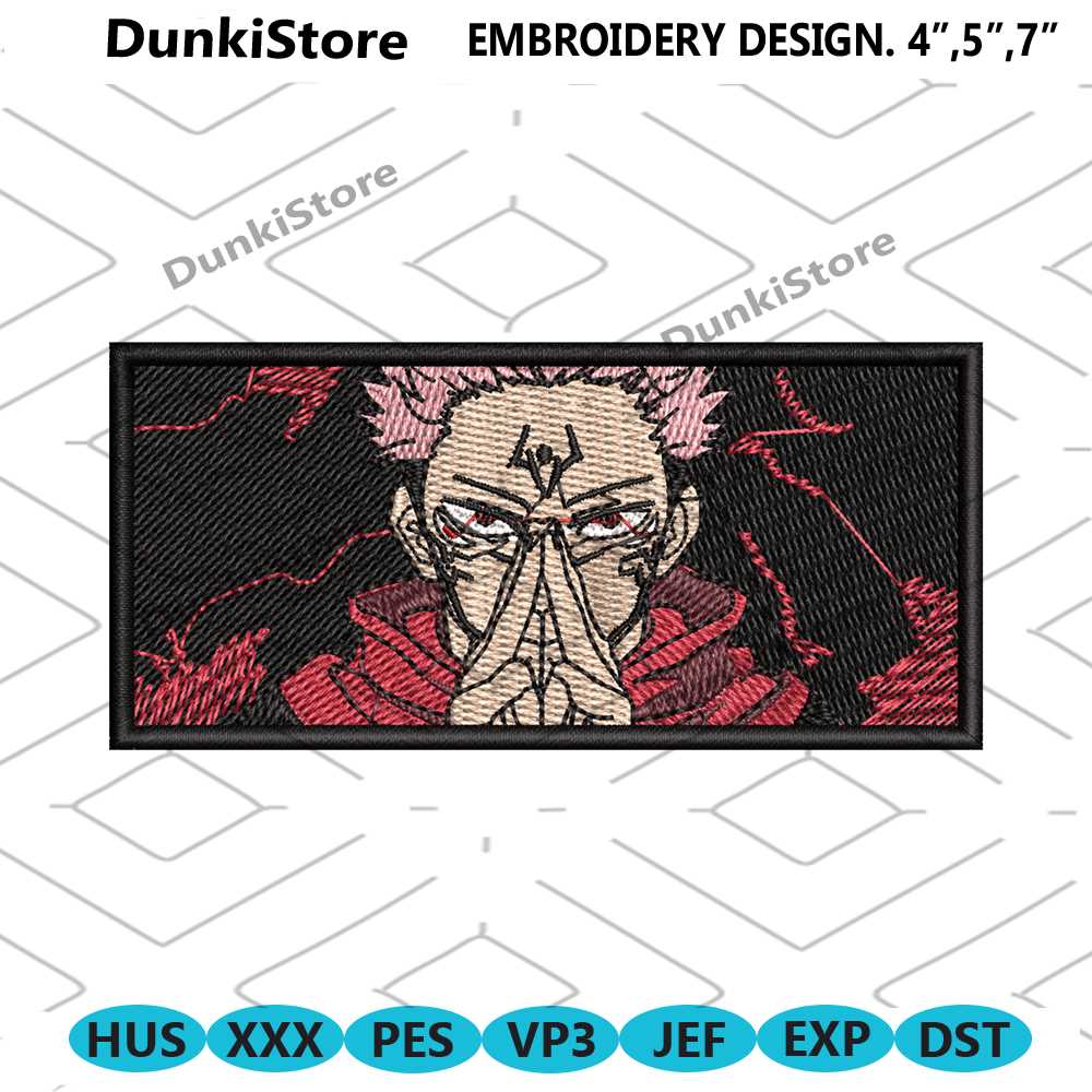 Sukuna Skill Embroidery Design Jujutsu Kaisen Embroidery Fil - Inspire ...