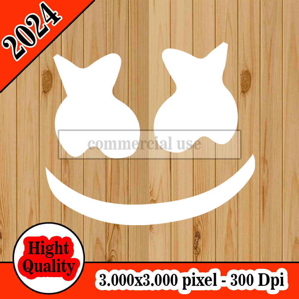 Marshmello Face tshirt design PNG higt quality 300dpi digita | Inspire ...