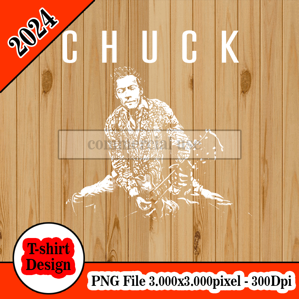 Chuck Berry final album tshirt design PNG higt quality 300dp | Inspire ...